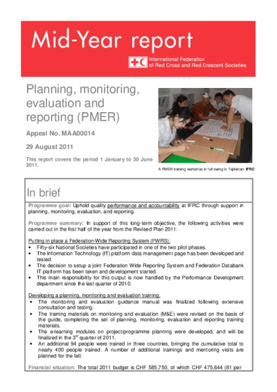 Planning, monitoring, evaluation and reporting | IFRC Planning, monitoring, evaluation and reporting | IFRC